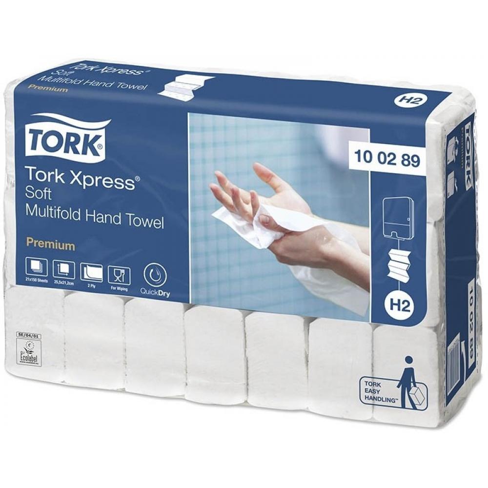 Multifold Hand Towel - H2 Premium Soft - Tork® Xpress® - White - 2 Ply ...