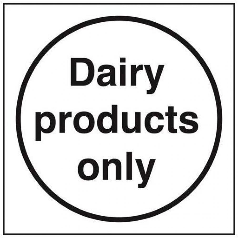 Bakery and Dairy Products Only Sign - Square - 10cm (4'') - Avica UK Ltd