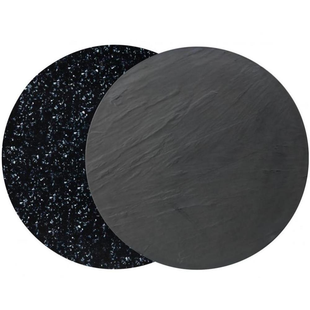 Round Platter - Melamine - Slate & Granite - 43cm (17") - Avica UK Ltd