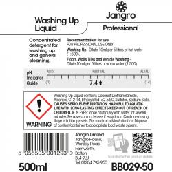 Washing Up Liquid - Green - Jangro - 500ml - Avica UK Ltd