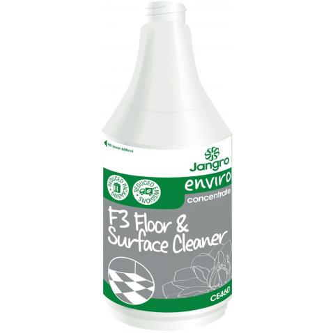 Empty Trigger Bottle - F3 Floor and Surface Cleaner - Jangro Enviro - 600ml - Avica