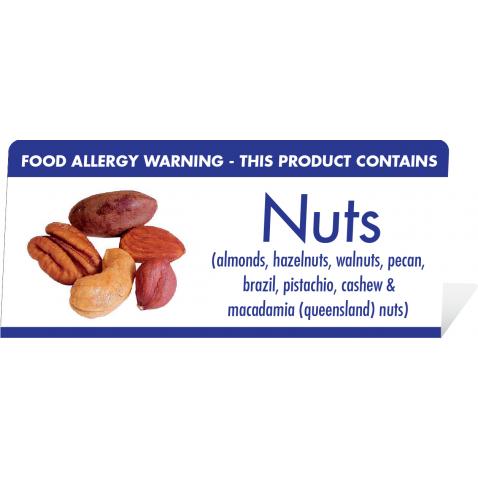 Nuts Allergy Warning - Table Sign - Avica