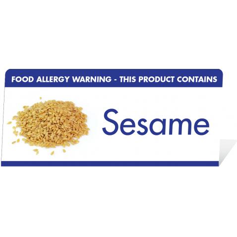 Sesame Allergy Warning - Table Sign - Avica
