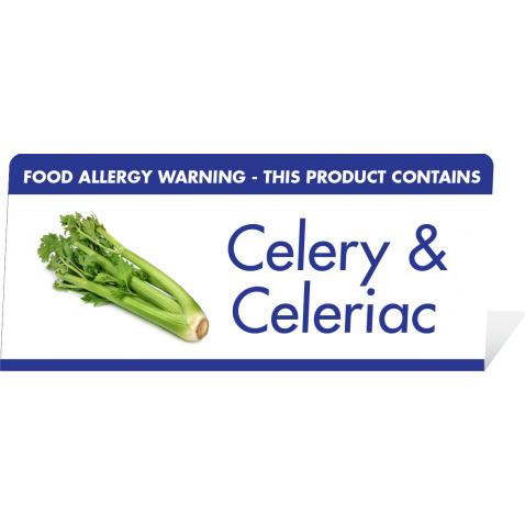 Celery & Celeriac Allergy Warning - Table Sign - 10cm (4") - Avica