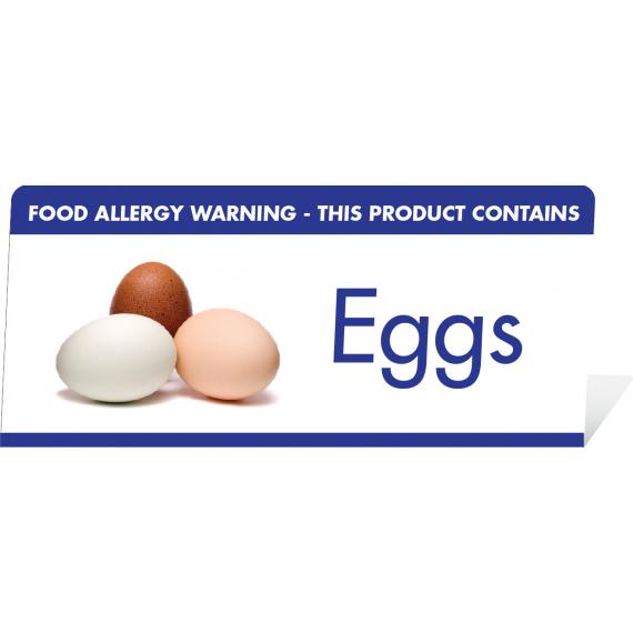 Eggs Allergy Warning - Table Sign - Avica UK Ltd